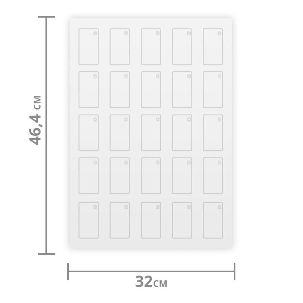 Folha Inlay 5x5 Ic 13,56 1k - 25 Chips • Printer CardShop